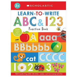Learn To Write Abc & 123 Practice Book